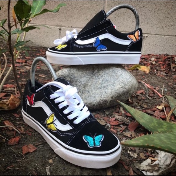 Vans | Shoes | Custom Butterfly Vans | Poshmark